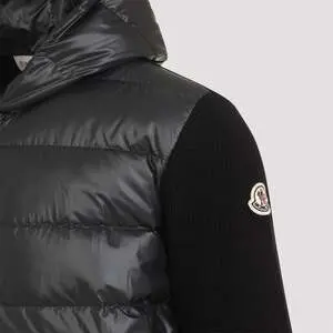 Moncler Ribbed Cardigan With Contrasting Stripes