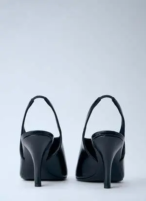 TOTEME Slingback Peep-toe Heels In Leather