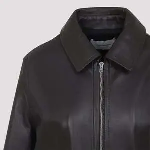 YVES SALOMON Lamb Leather Jacket With Zip Up Front