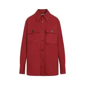 Saint Laurent Cotton Shirt With Button Closure - Red