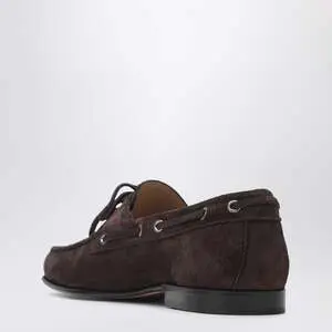 Valentino Garavani Suede Lace-up Loafers - Brown