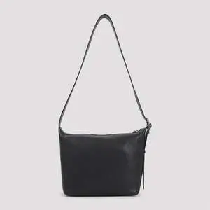 Loewe Loop Hobo Bag In Grained Calf Leather - Black