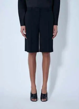 TOTEME Tailored Wool Twill Bermuda Shorts - Black