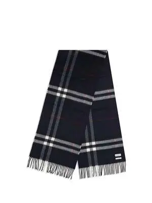 Burberry Cashmere Check Scarf - Blue