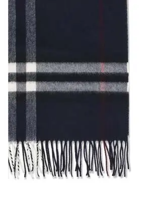 Burberry Cashmere Check Scarf - Blue