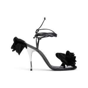 Magda Butrym Calf Leather Embellished Stiletto Sandals - Black