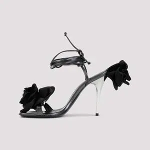 Magda Butrym Calf Leather Embellished Stiletto Sandals