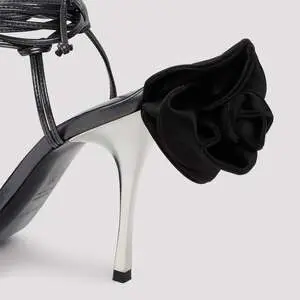 Magda Butrym Calf Leather Embellished Stiletto Sandals