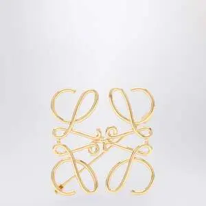 Loewe LOEWE Anagram Brooch In Gold Metal Silver