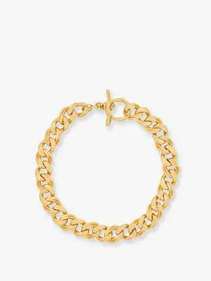 Saint Laurent Gold Tone Metal Choker Necklace - Multicolor