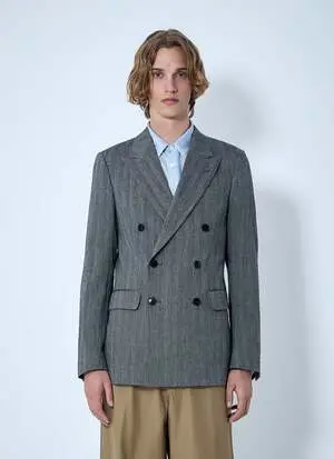 Dries Van Noten Double-breasted Blazer - Gray