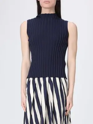 Max Mara Sleeveless Ribbed Mock Neck Top