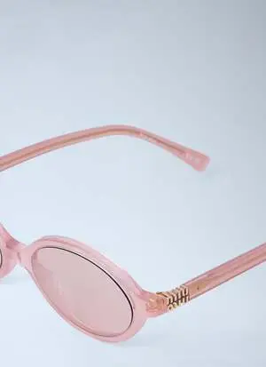 Miu Miu Oval Frame Sunglasses