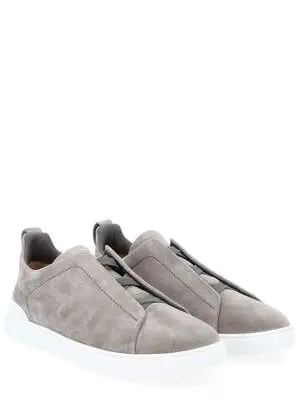 Zegna 232 Calf Leather Sneakers - Gray
