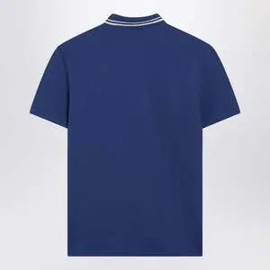 Valentino Garavani Polo Shirt With Vlogo Patch - Blue