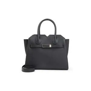VALEXTRA Calf Leather Milano Mini Handbag - Black