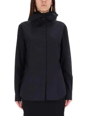 Moschino Cotton Poplin Jacquard Shirt - Black