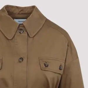 YVES SALOMON Belted Cotton Shirt Jacket - Multicolor