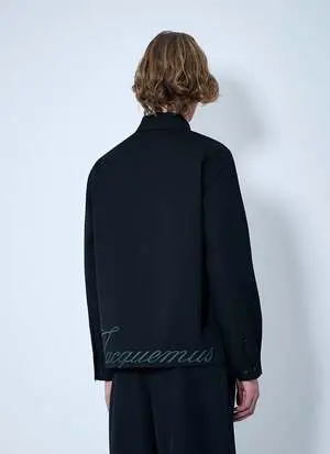 Jacquemus Zip-front Cotton Shirt - Black