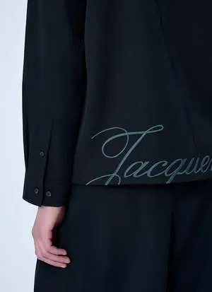 Jacquemus Zip-front Cotton Shirt - Black
