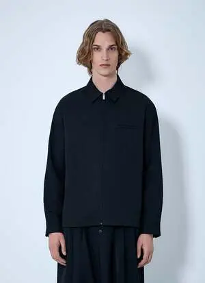 Jacquemus Zip-front Cotton Shirt - Black