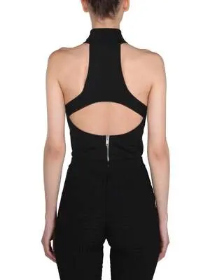Givenchy Sleeveless Ribbed Knit Top With Zip Detail