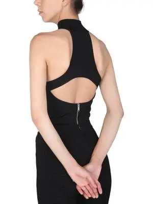 Givenchy Sleeveless Ribbed Knit Top With Zip Detail