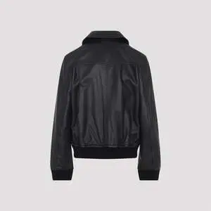 YVES SALOMON Leather Zip-up Jacket