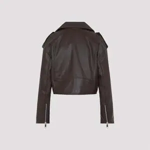 YVES SALOMON Cropped Biker Jacket