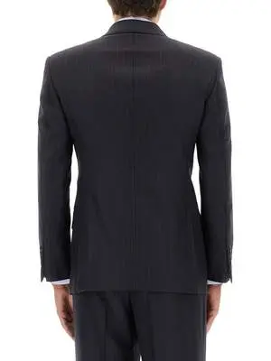 TOM FORD Wool Pinstripe Jacket - Blue
