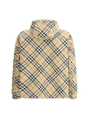 Burberry Reversible Check And Plain Waterproof Jacket