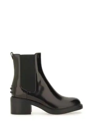 TOD'S Leather Chelsea Boots - Black