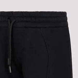 Off-White Cotton Wide Leg Sweatpants - Black
