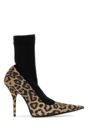 Balenciaga Printed Suede Avenue Sock Pumps - Multicolor