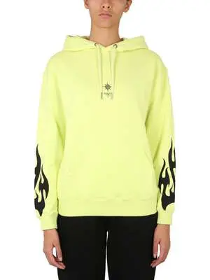 Givenchy Sacred Heart Hoodie With Drawstring - Yellow