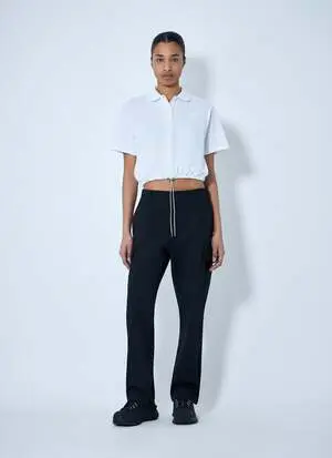 Moncler Cropped Drawstring Polo Shirt