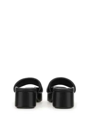 Alexander Wang Logo Padded Platform Sandals - Black