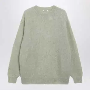 Auralee Light Brushed Mohair-blend Sweater - Green
