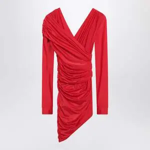 Balenciaga Draped Mini Dress In Jersey