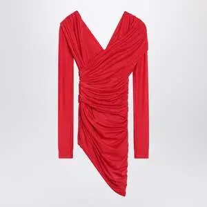 Balenciaga Draped Mini Dress In Jersey