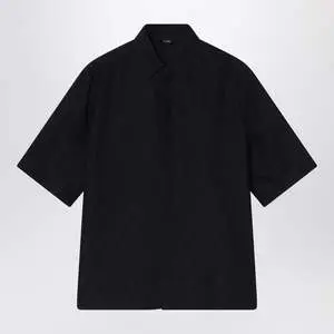 Fendi Ff Jacquard Linen Shirt - Black