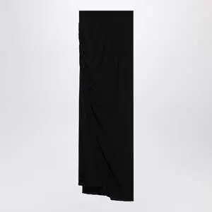 Alaïa Long Draped Jersey Skirt - Black