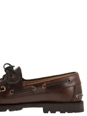 Paraboot Lug Sole Leather Boat Shoes