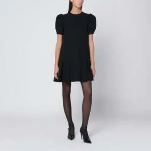 Moschino Mini Dress With Pleats - Black
