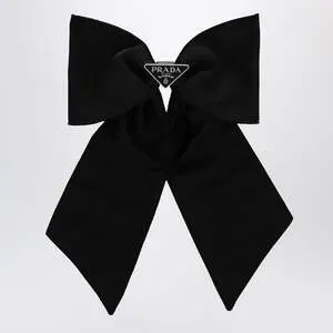 Prada Re-nylon Maxi Bow Hair Clip - Black