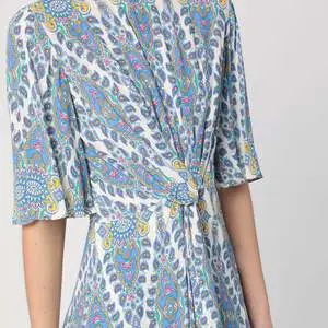 Etro Flared Midi Dress With Multi-colored Print - Multicolor