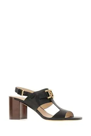 TOD'S Slingback Sandals With Gold Tone Detail
