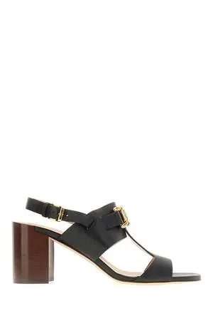 TOD'S Slingback Sandals With Gold Tone Detail - Multicolor