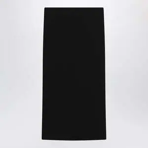 Max Mara Midi Skirt In Compact Crêpe Jersey - Black