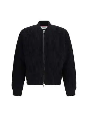 Thom Browne Knit Bomber Jacket - Black